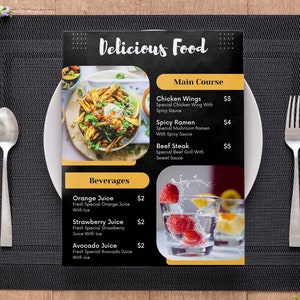 Simple Menu Template,restaurant Food Menu, Business Menu Template ...