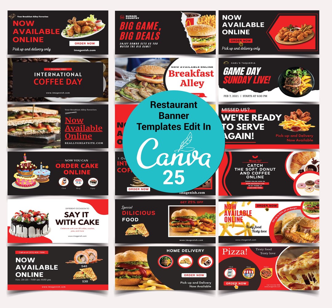 25 Food Menu Banner Template.|restaurent Banner| Easily Editable in ...