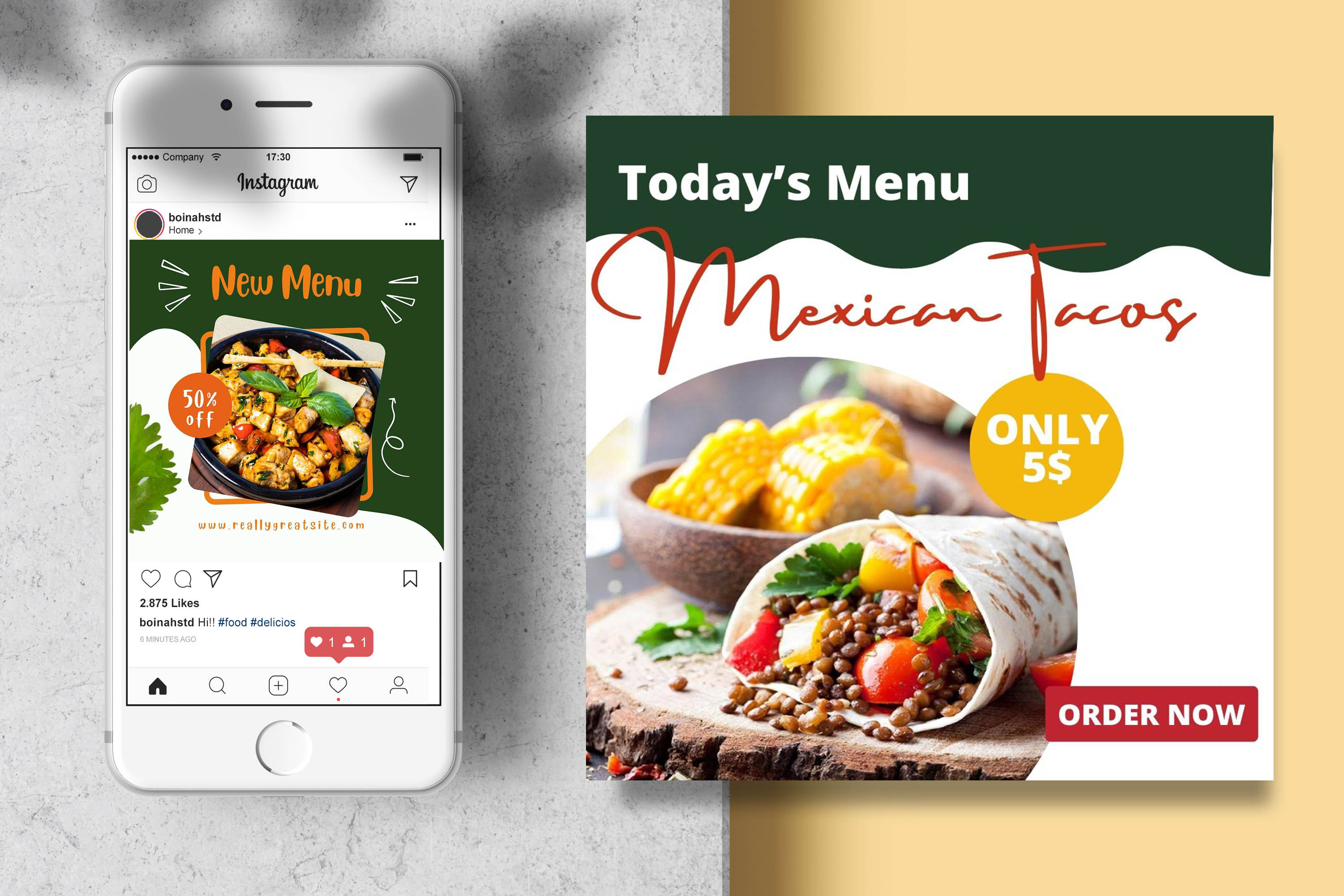 Foodie Instagram Posts| Social Media Post Template |foodie Blogger ...