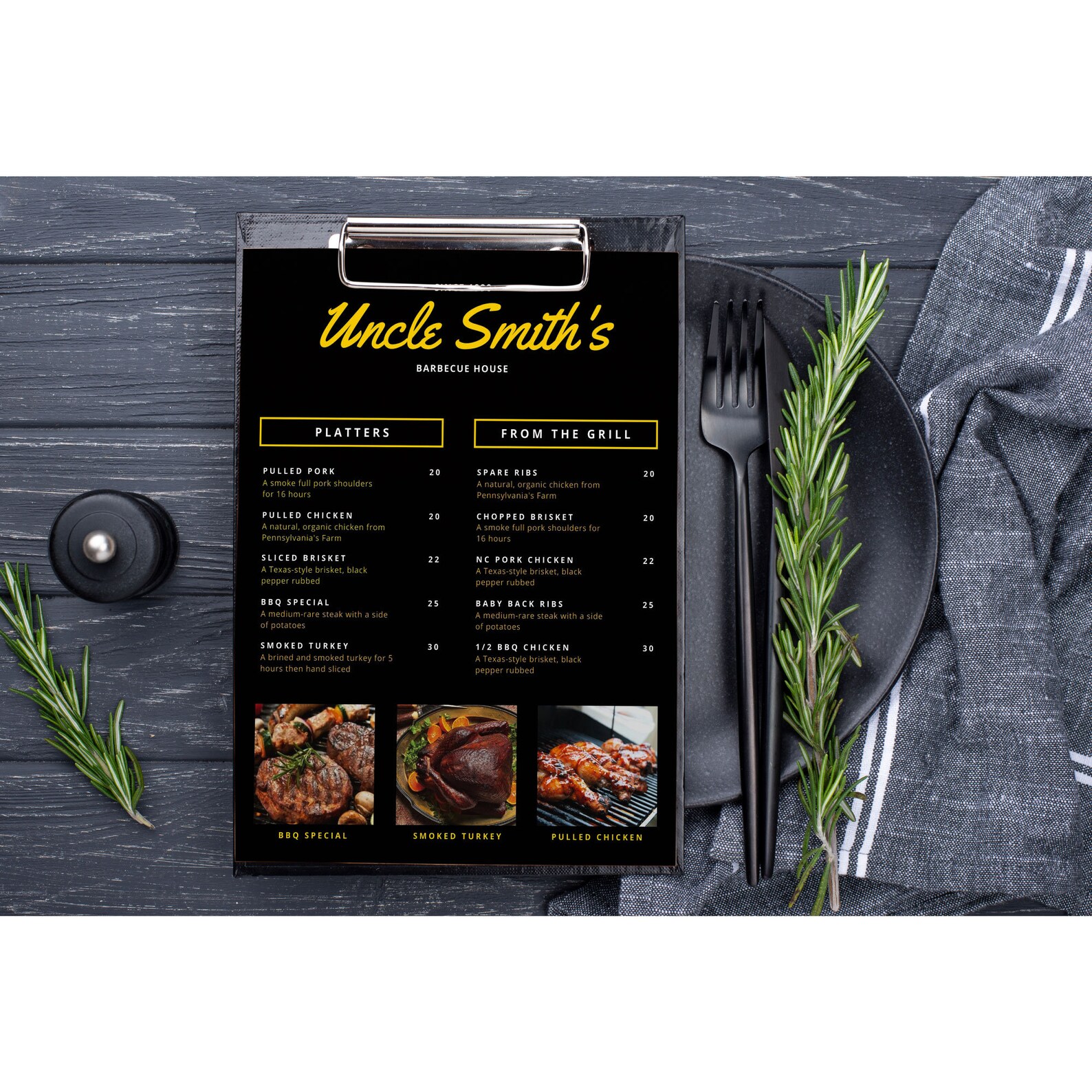 Digital Restaurant Menu Flyer Template Food Menu Flyer Template ...