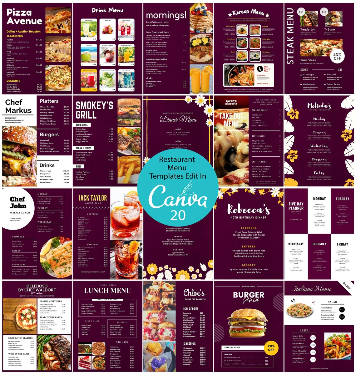 Food Menu Template,cafe Menu Design, Restaurant Food Menu Printable ...