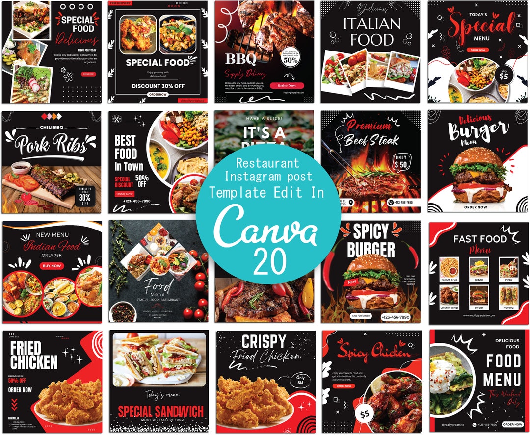 Canva Restaurant Food Menu, Menu Restaurant, Menu Template Restaurant ...