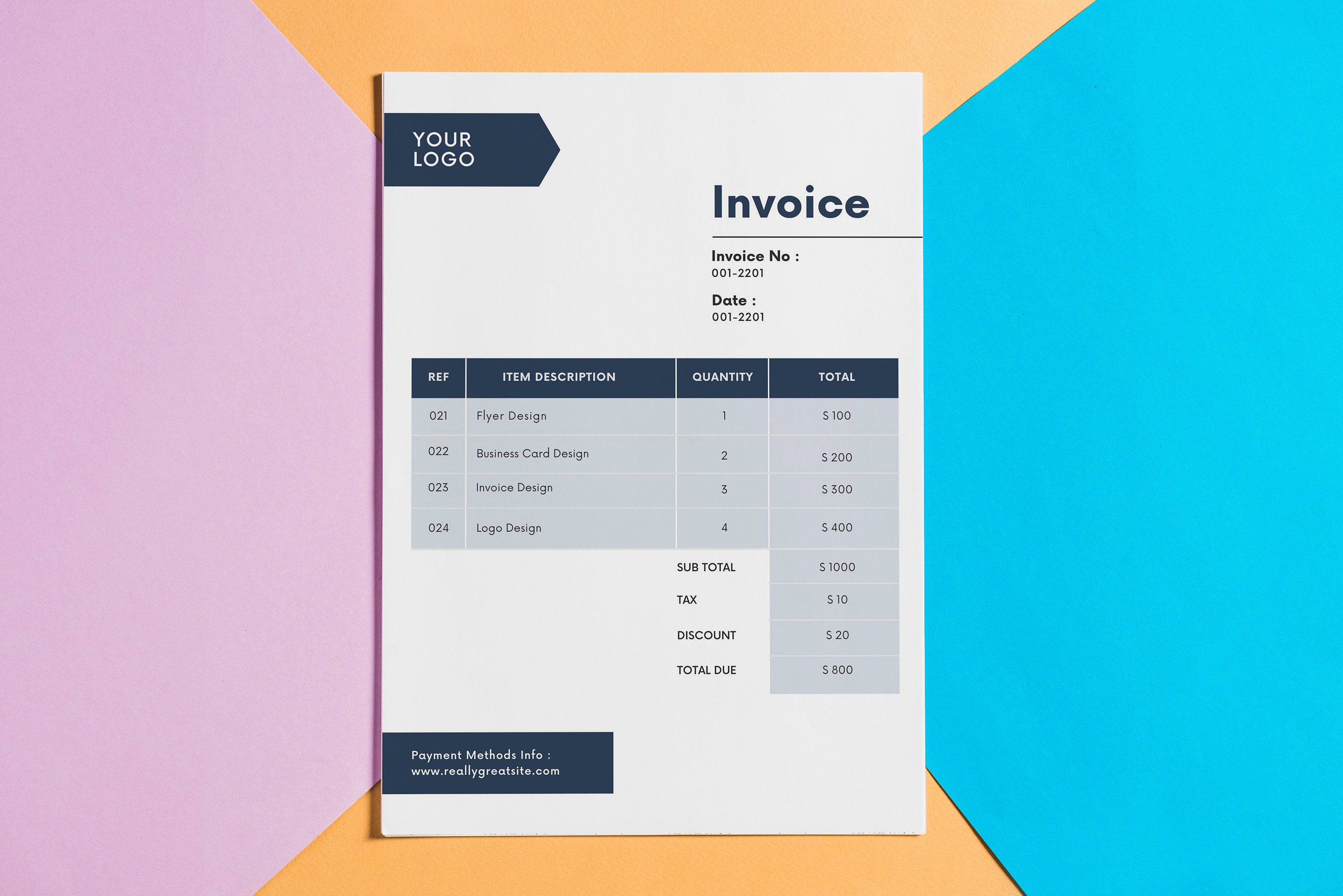 Editable Invoice Template, Modern Printable Invoice,,billing Form,small ...