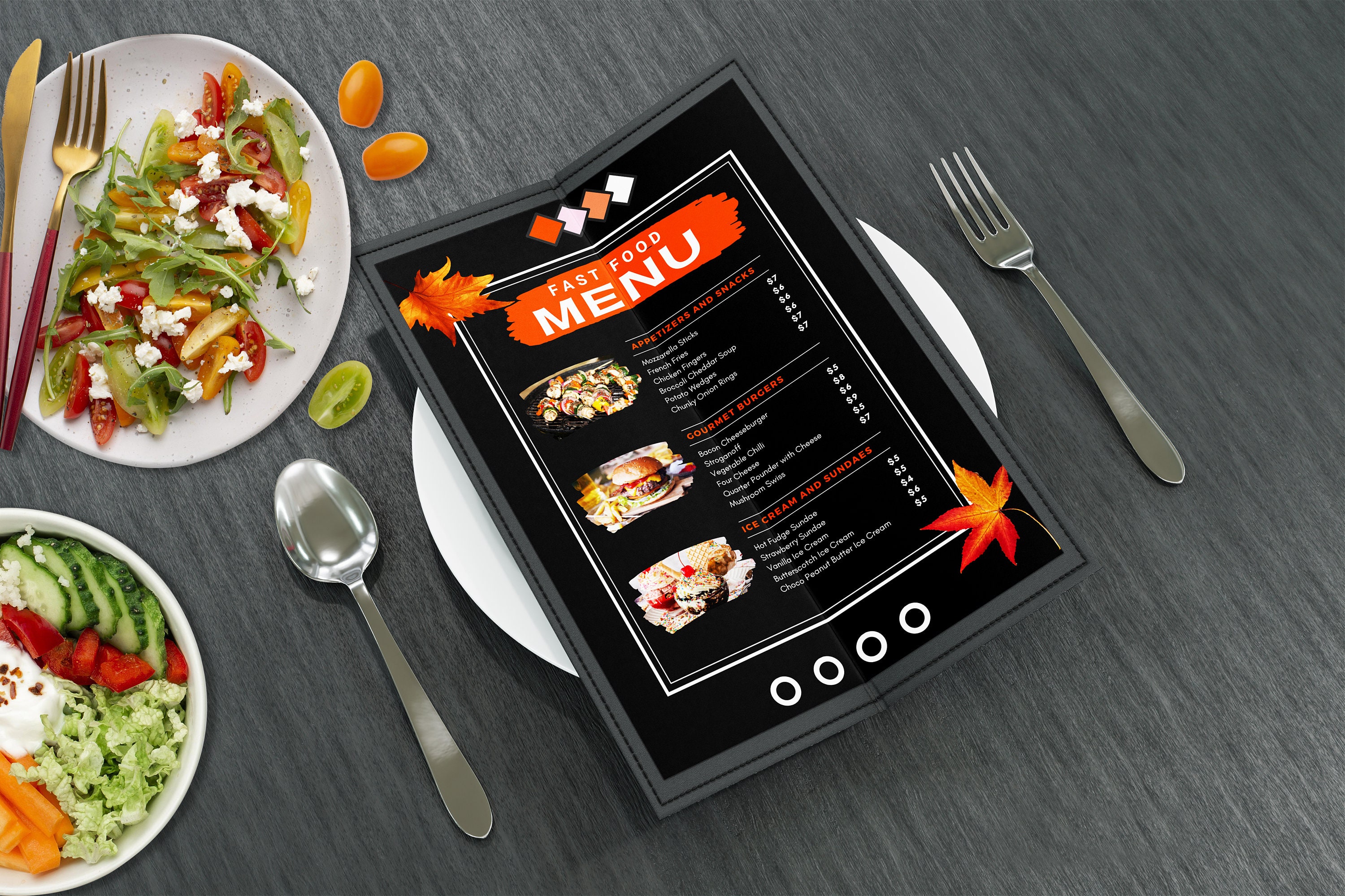 Canva Editable Menu, Digital Restaurant Menu Flyer Template,food Menu ...