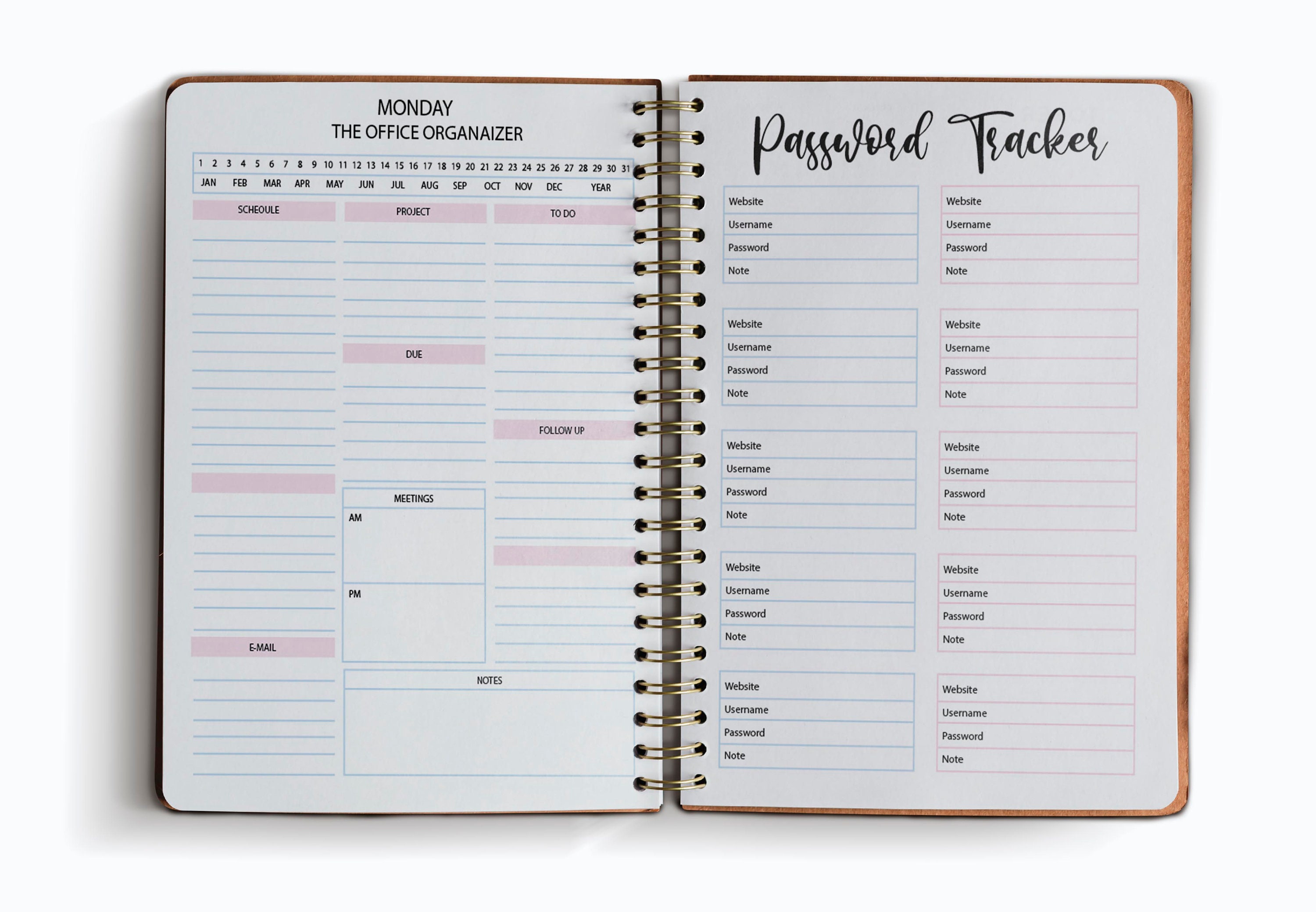Office Work Planner,office Organizer Printables,work Schedule Checklist ...