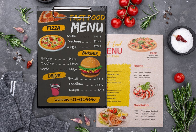 Food Menu Flyer Template,restaurant Food Menu,bar Menu Template ...