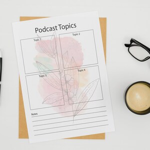 Printable Podcast Planner,editable Podcast Checklist,interview Planner ...