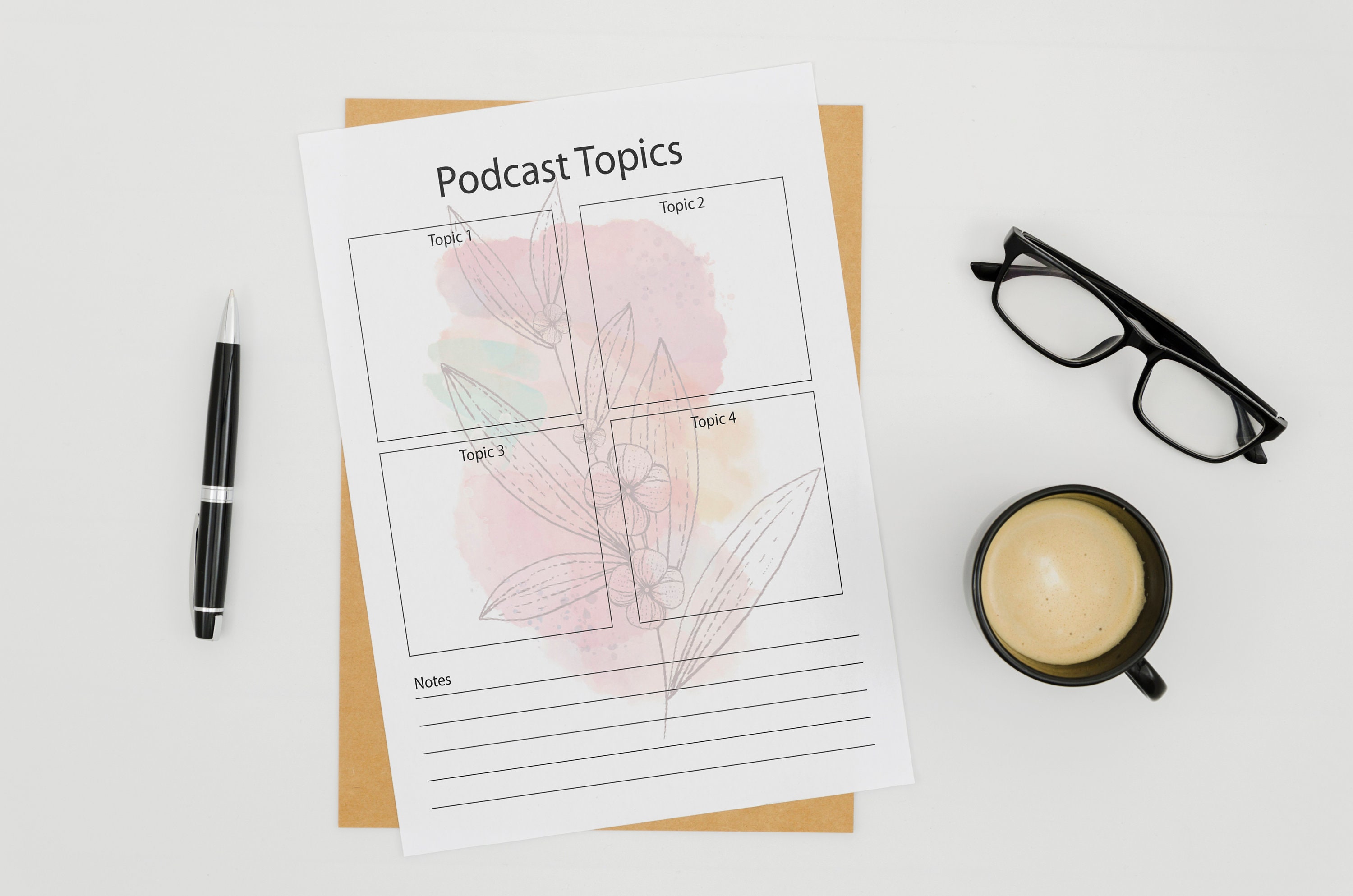 Printable Podcast Planner,editable Podcast Checklist,interview Planner ...