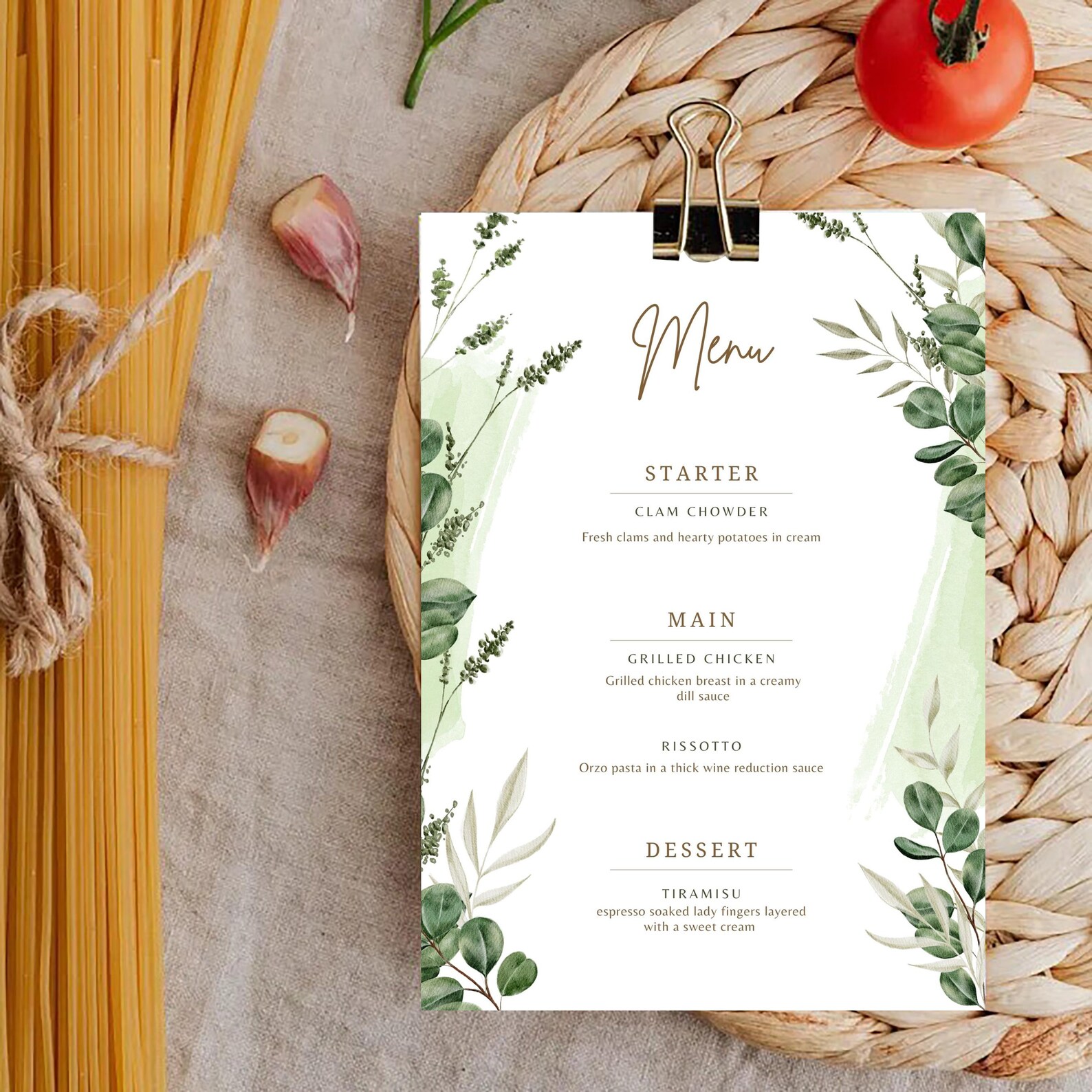 Editable Menu, Restaurant Menu Template, Wedding Menu, A4 Size Menu ...