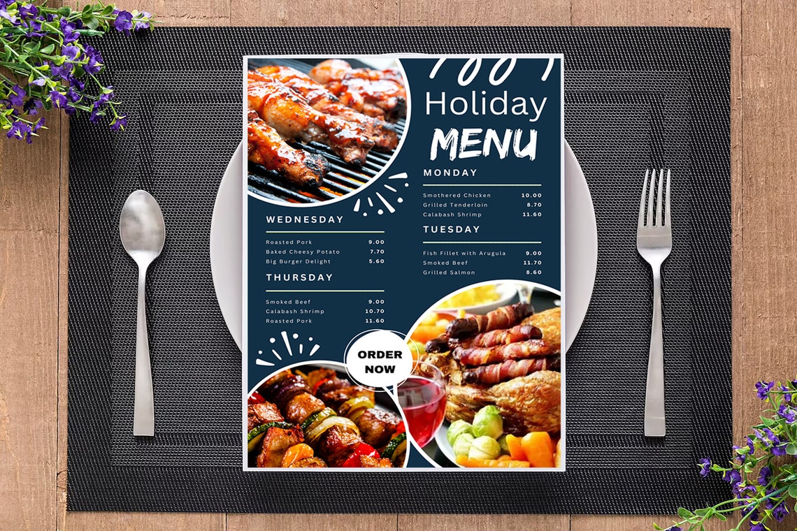 Modern Menufood Menu Template Cafe Menu Restaurant - Etsy