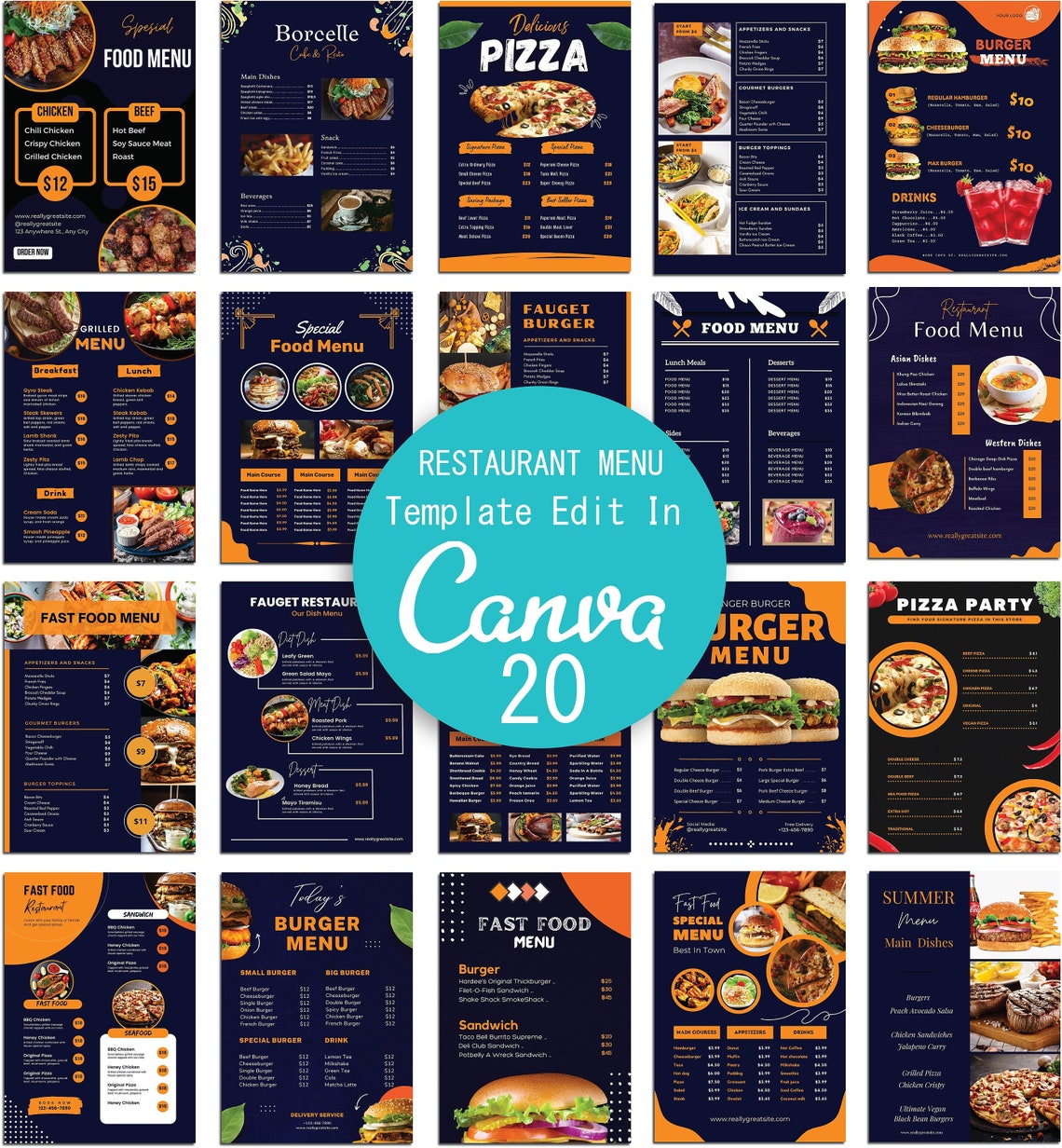 Digital Restaurant Menu Flyer Template,food Menu Template, Cafe Menu ...