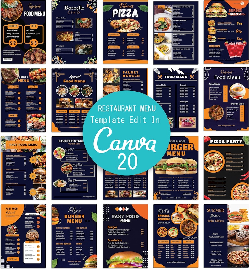 Digital Restaurant Menu Flyer Template,food Menu Template, Cafe Menu ...