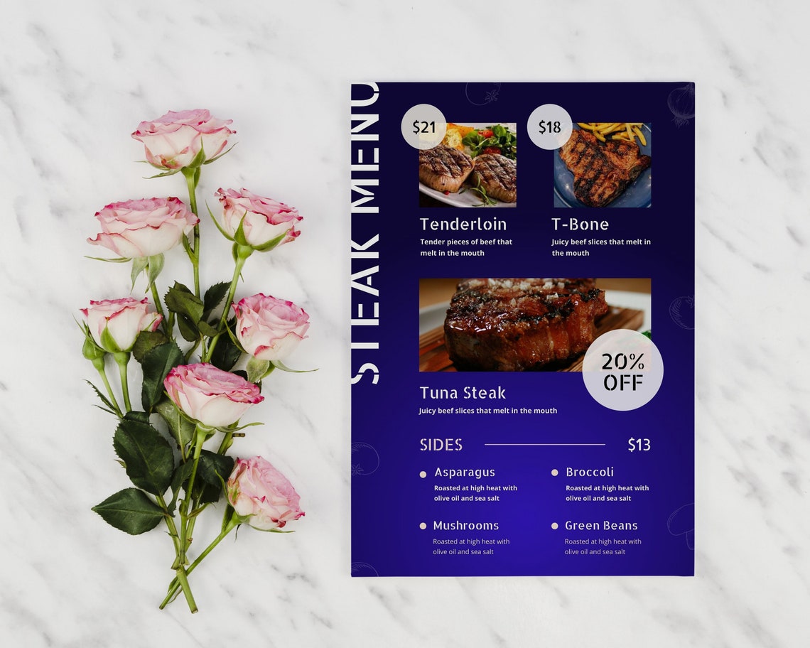 Food Menu Templates, Printable Restaurant Menu Template, DIY Bar Menu ...