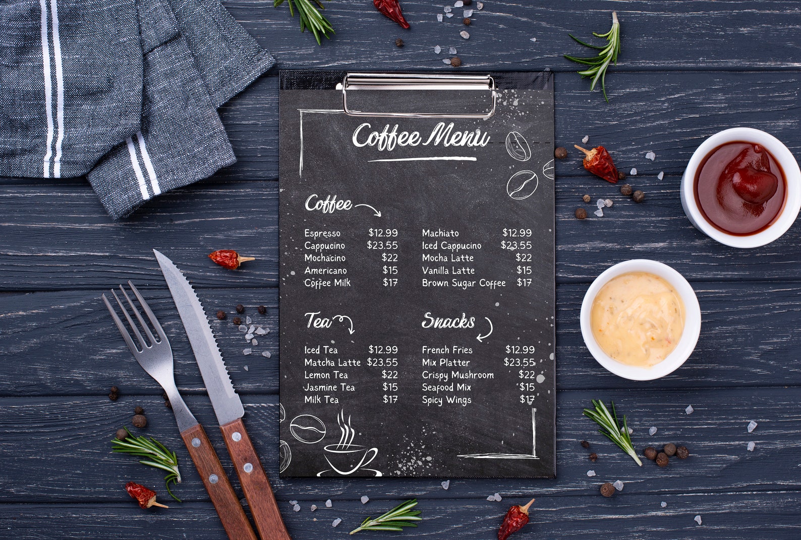 Food Editable Menu, Restaurant Menu Template,a4 Size Menu, Café Menu ...