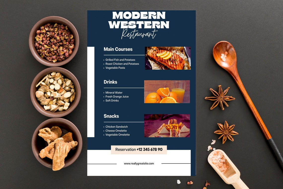 Editable Menu Templatefood Menu Templatefast Food Restaurant - Etsy Canada