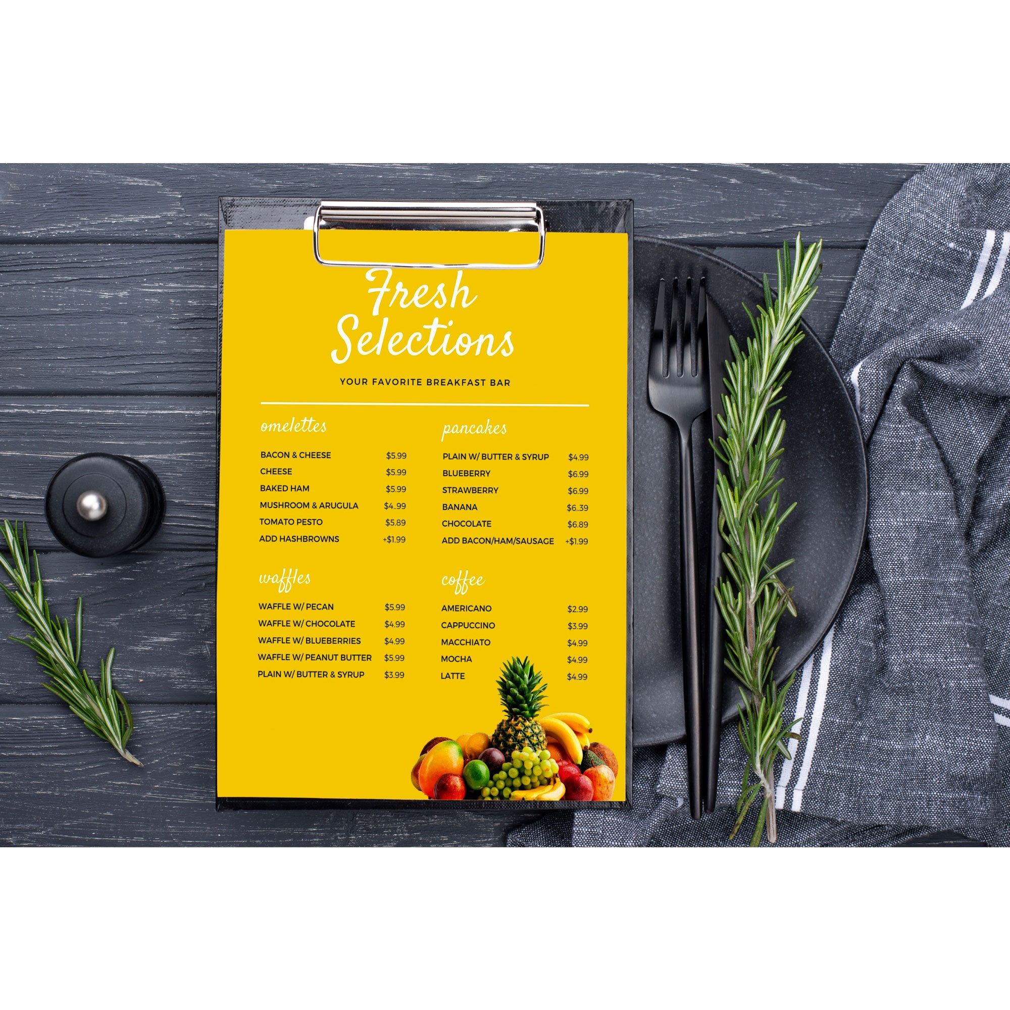 Digital Restaurant Menu Flyer Template | Food Menu Flyer Template ...