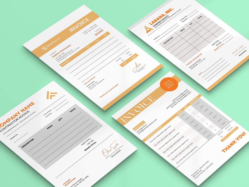 Business Invoice Template , Invoice Editable Template, Order Form ...