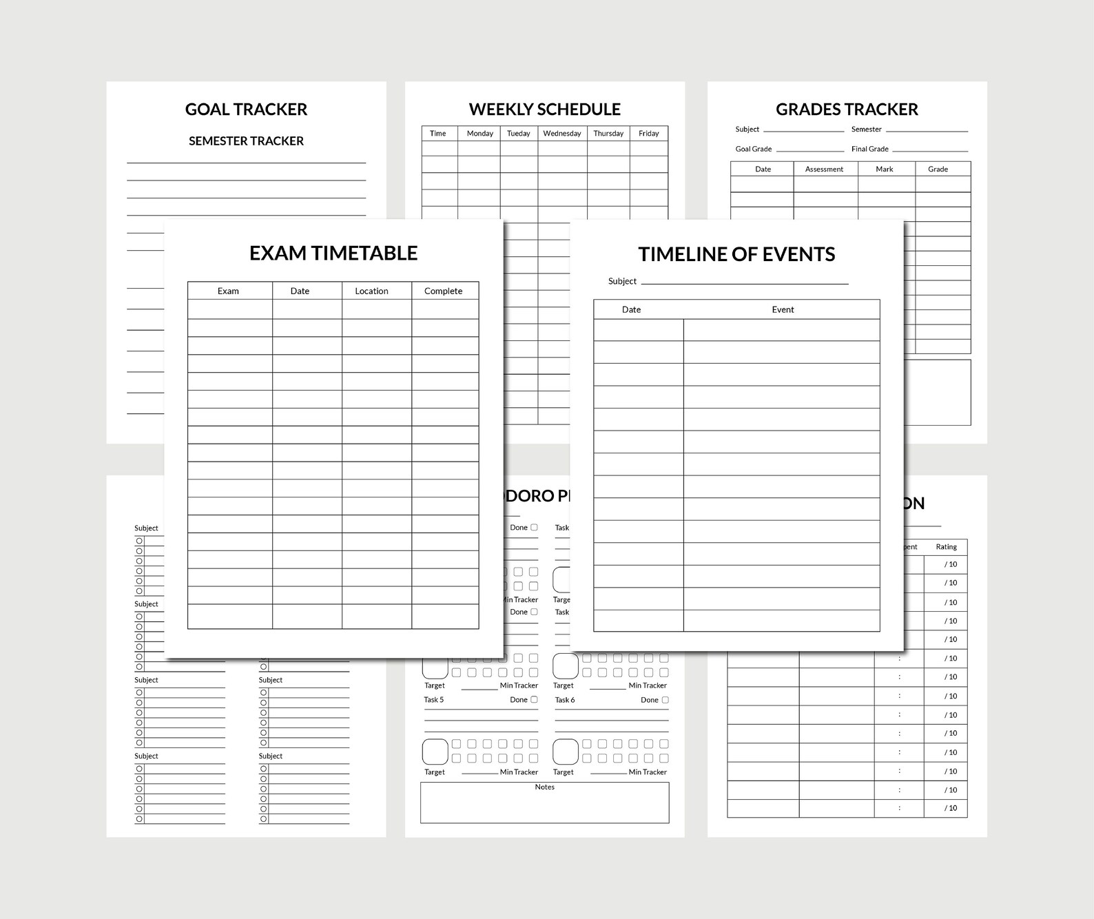 Printable Student Planner | School, College, University, Home School ...