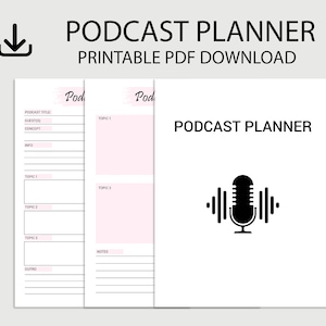 Podcast Episode Planner, Podcast Planner Printable, Editable Podcast ...