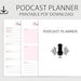 Podcast Episode Planner, Podcast Planner Printable, Editable Podcast ...