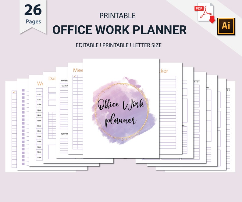 Office Organizer Work Planner Printable Office Task - Etsy
