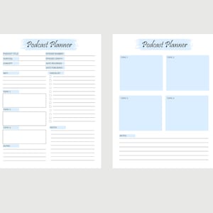 Podcast Episode Planner, Podcast Planner Printable, Editable Podcast ...