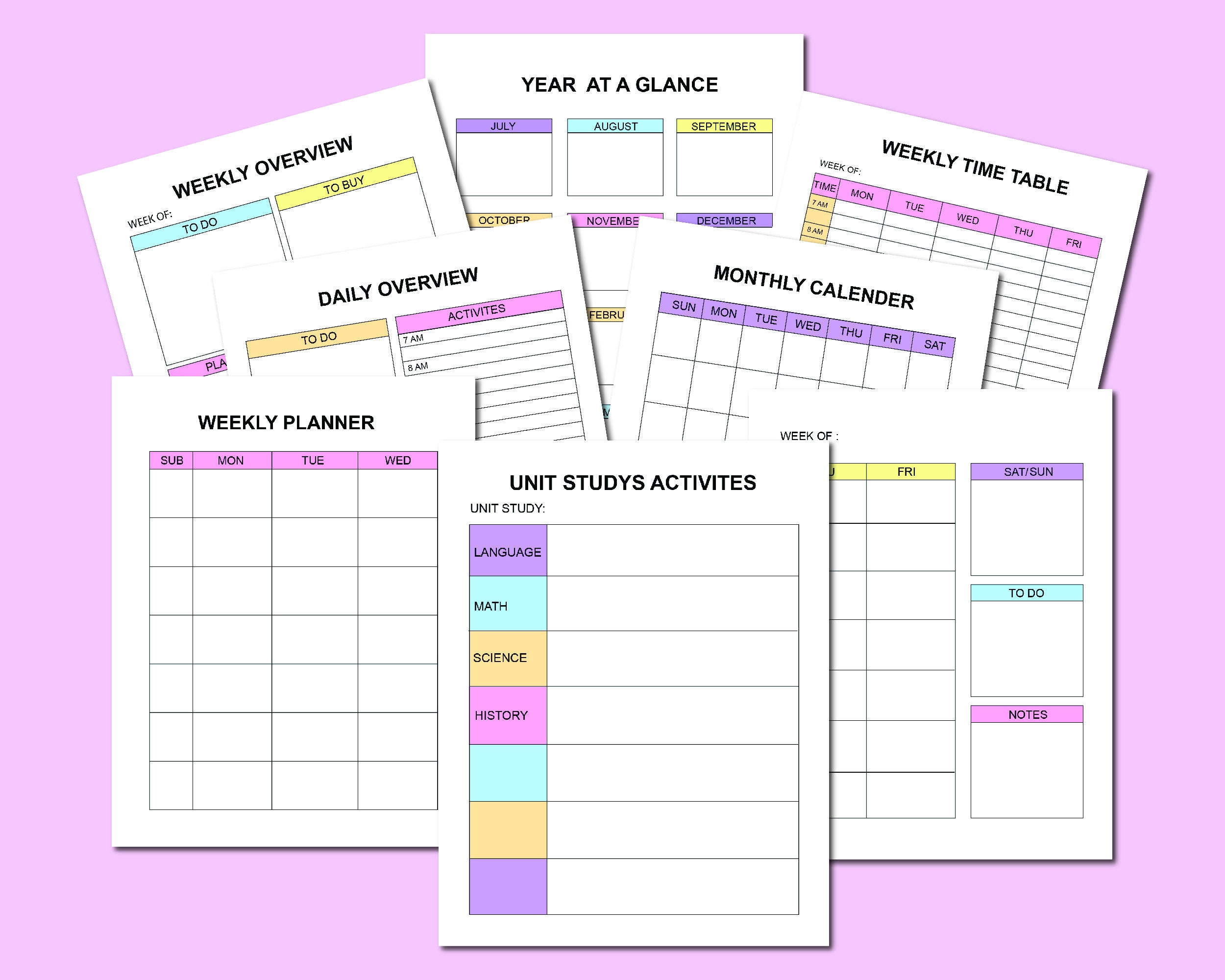 Homeschool Planner,editable Homeschool Planner Printable,homeschool ...