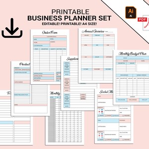 Business Planner Printable BUNDLE, Business Organizer, Small Business ...