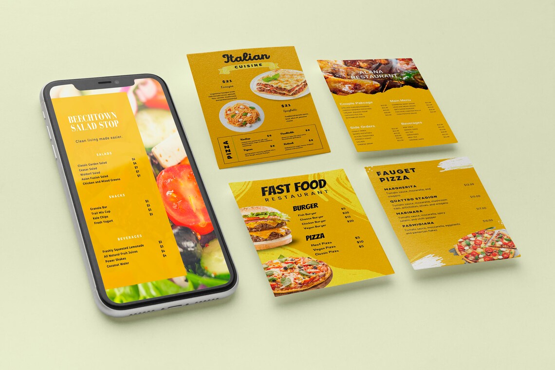 Food Menu Templatecoffee Menu Template DIY Restaurant Menu - Etsy