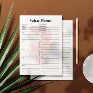 Printable Podcast Planner,editable Podcast Checklist,interview Planner ...