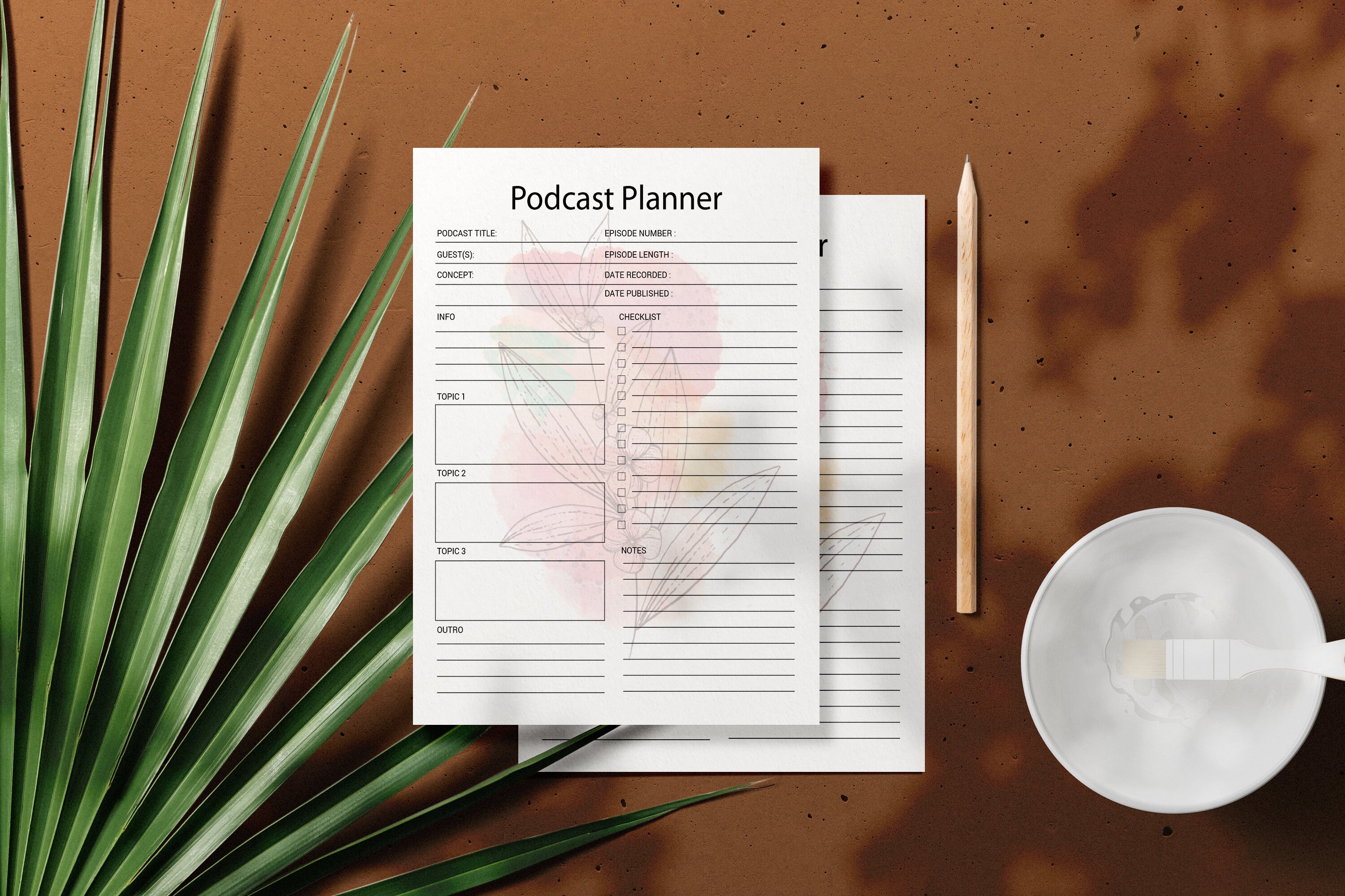 Printable Podcast Planner,editable Podcast Checklist,interview Planner ...
