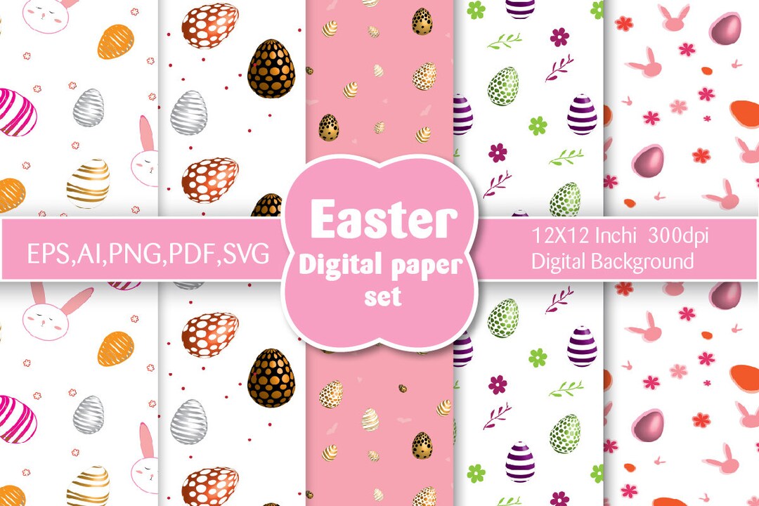Easter Gift Paper digital Paper easter Egg Paper Easter - Etsy