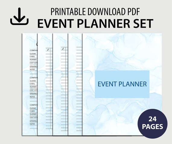 Event Planner Printable Party Planner Event Organizerevent - Etsy