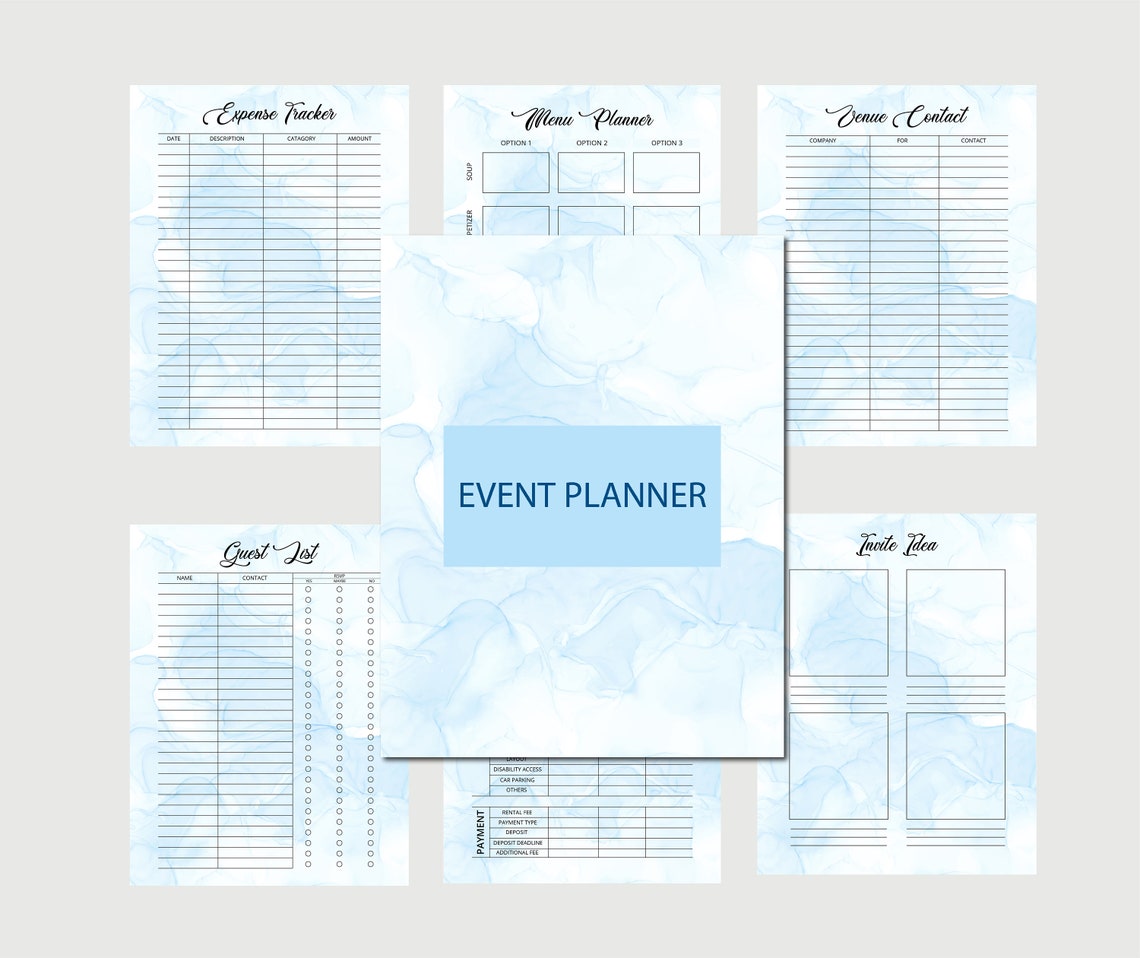Event Planner Printable, Party Planner, Event Organizer,event Schedule ...