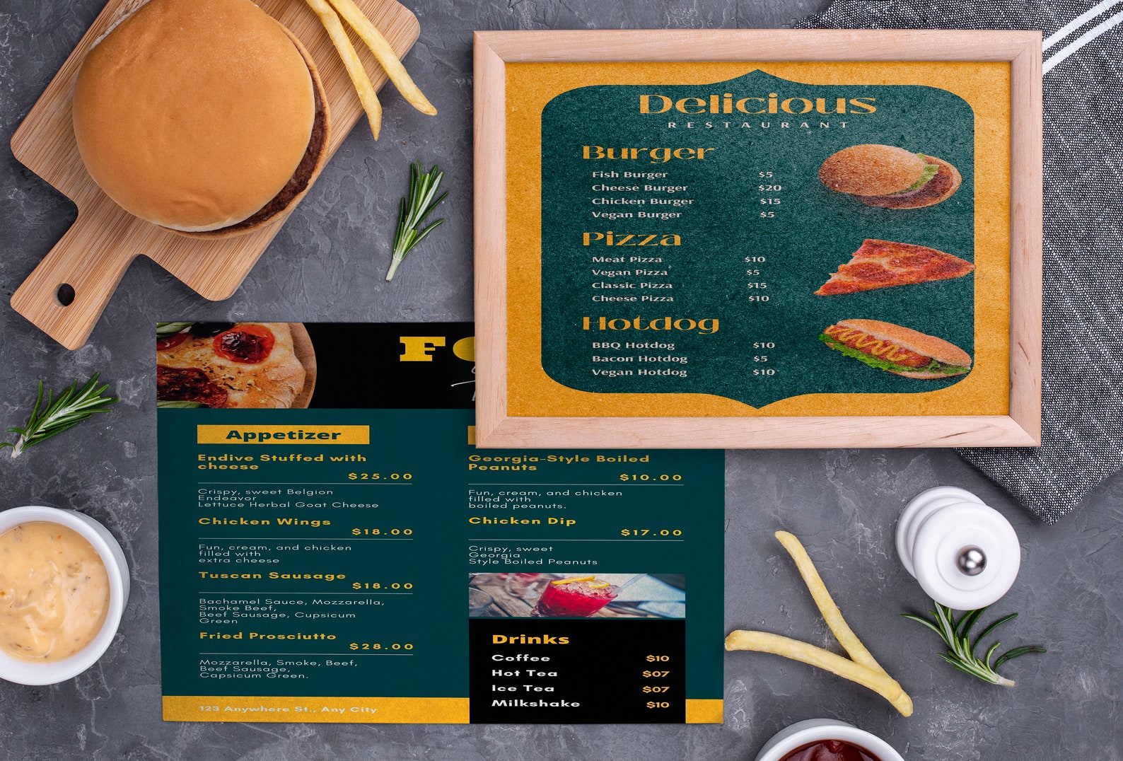 Simple Modern Menu Template - Cocktail Menu, Food Menu, Cafe Menu ...