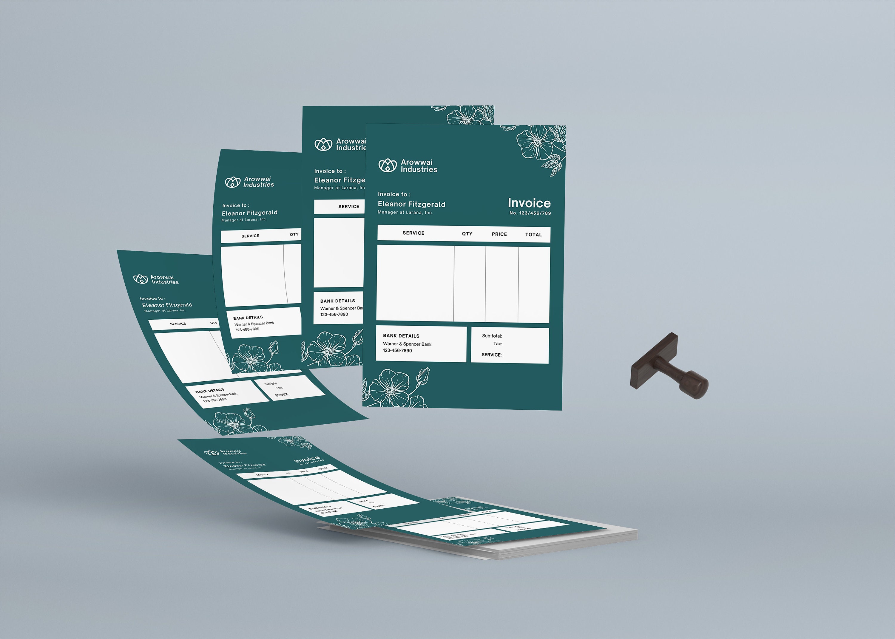 Modern Invoice Template Editable Invoice Printable Invoice - Etsy