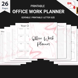 Office Organizer Printable | Office Work Planner | Office Task Tracker ...