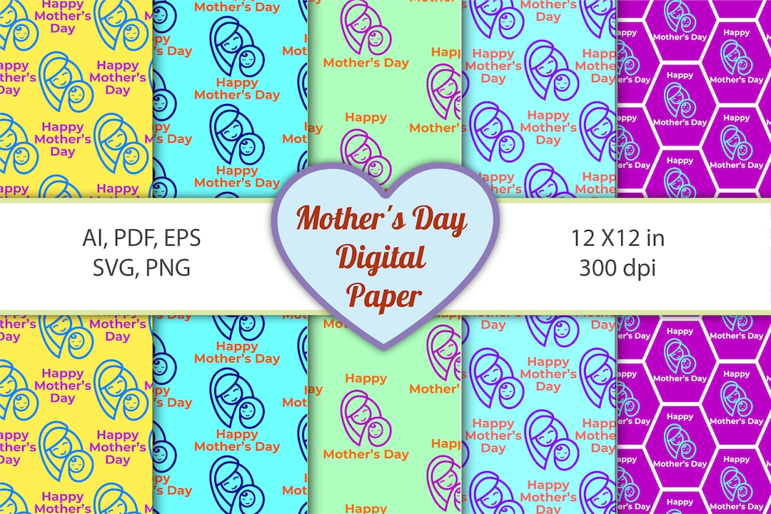 Mothers Day Digital Paper ,mother's Day Paper Design,mother's Day Party ...