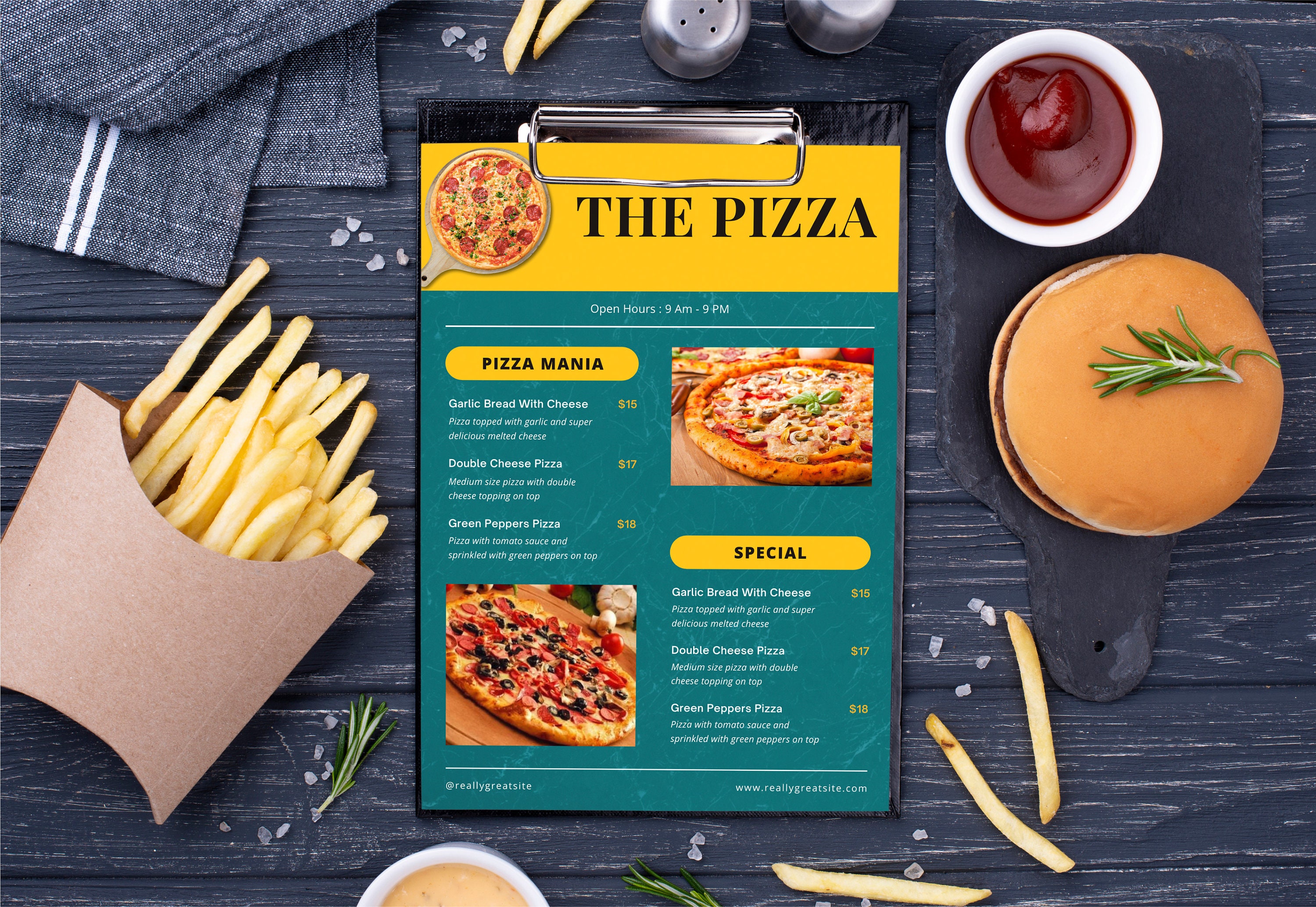 Restaurant Menu Print Template - Simple Food & Drink Menu Template ...
