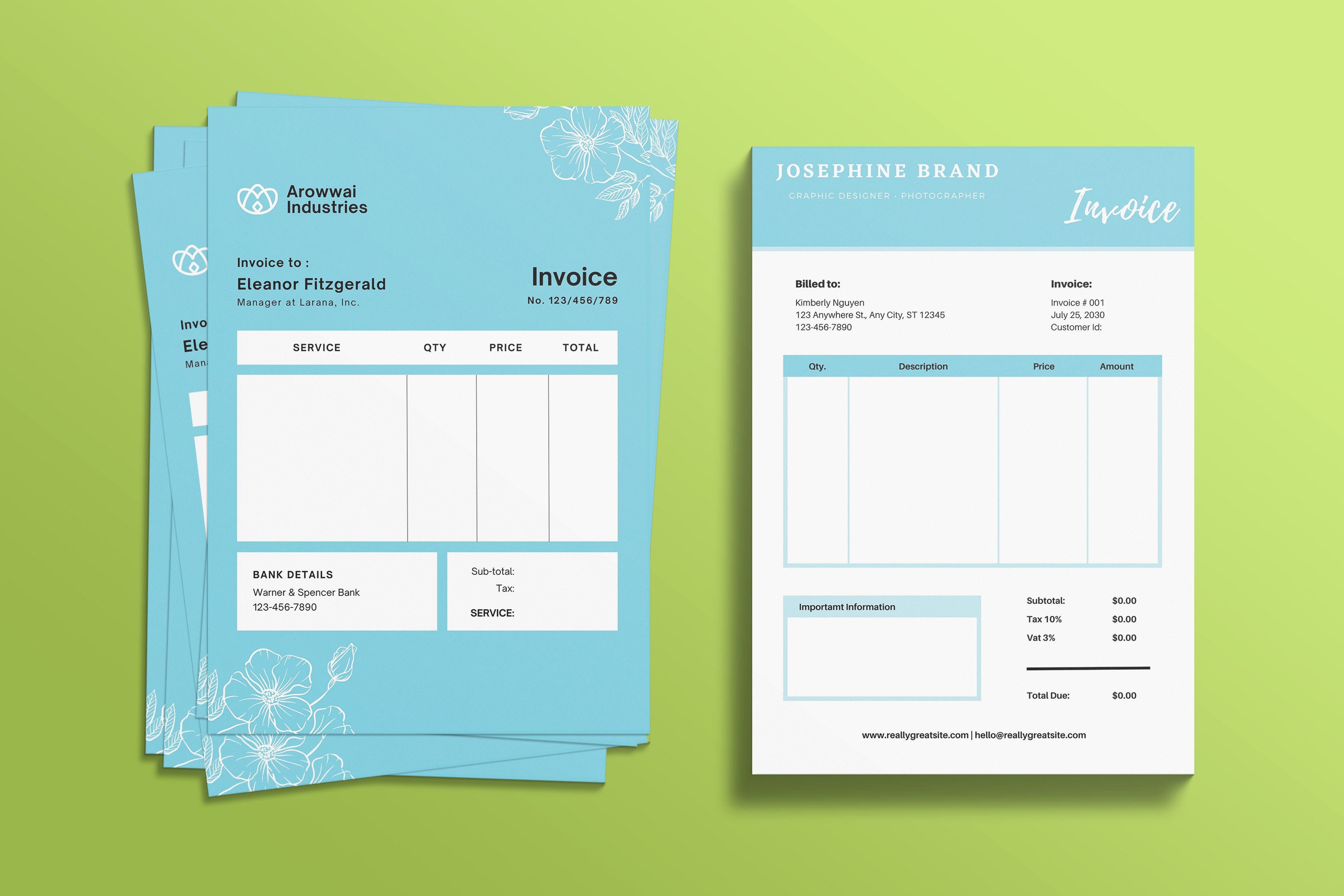 Editable INVOICE Template, Printable Invoice Form, Business Invoice ...