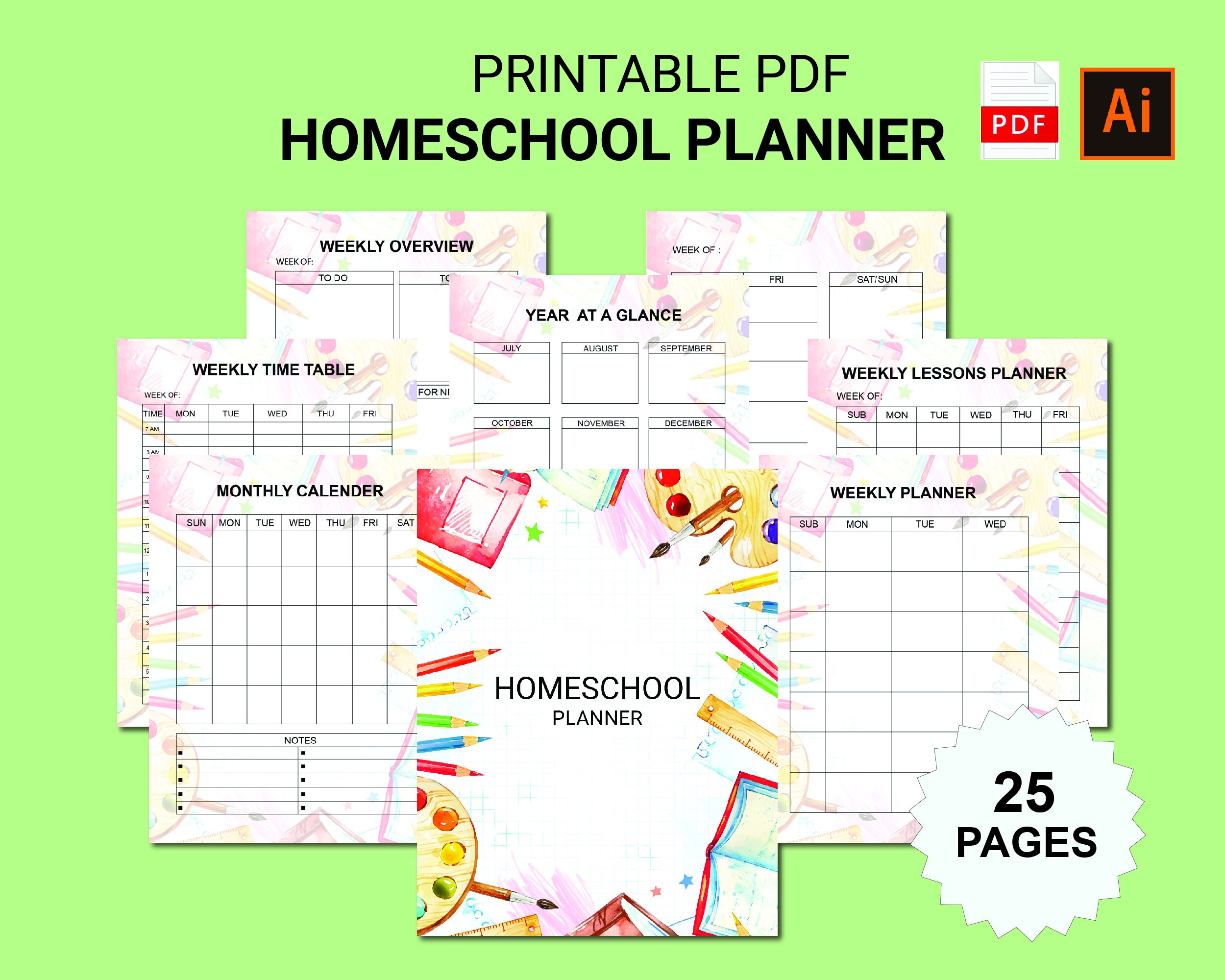 Homeschool Planner Bundle,homeschool Planner Printable,homeschool ...