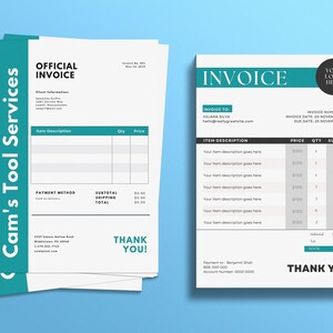 Editable Invoice Template , Modern Invoice ,minimalist Invoice,order ...