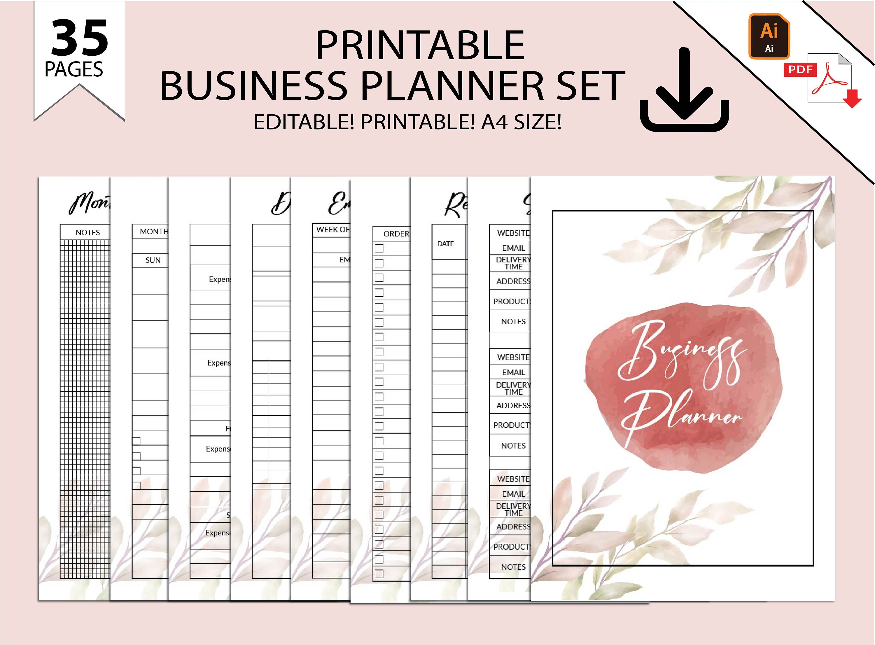 Business Planner Printable, Business Organizer,startup Business ...