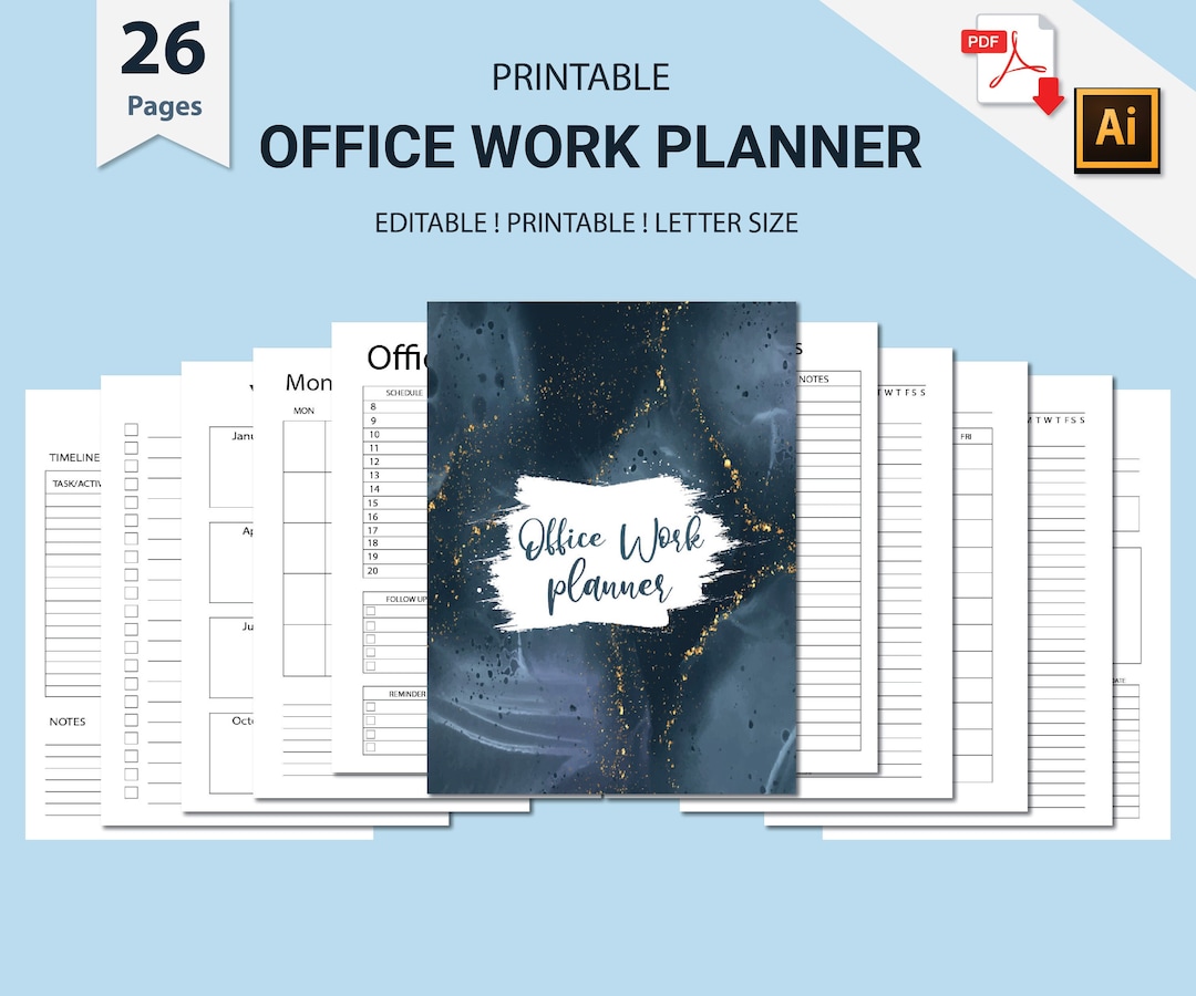 Office Tasks Planner,office Work Planner,office Work Organizer,daily ...