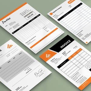 Custom Invoice Template, Order Form Invoice, Digital Invoice, Receipt ...