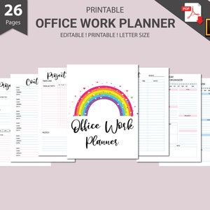 Office Work Planner,office Organizer Printables,work Schedule Checklist ...