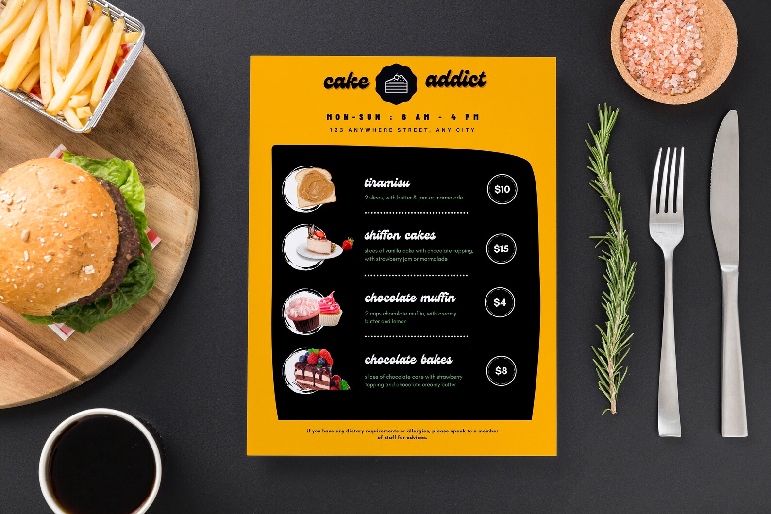 Custom Food Menu Flyer Template |restaurant Menu Template | Canva Food ...