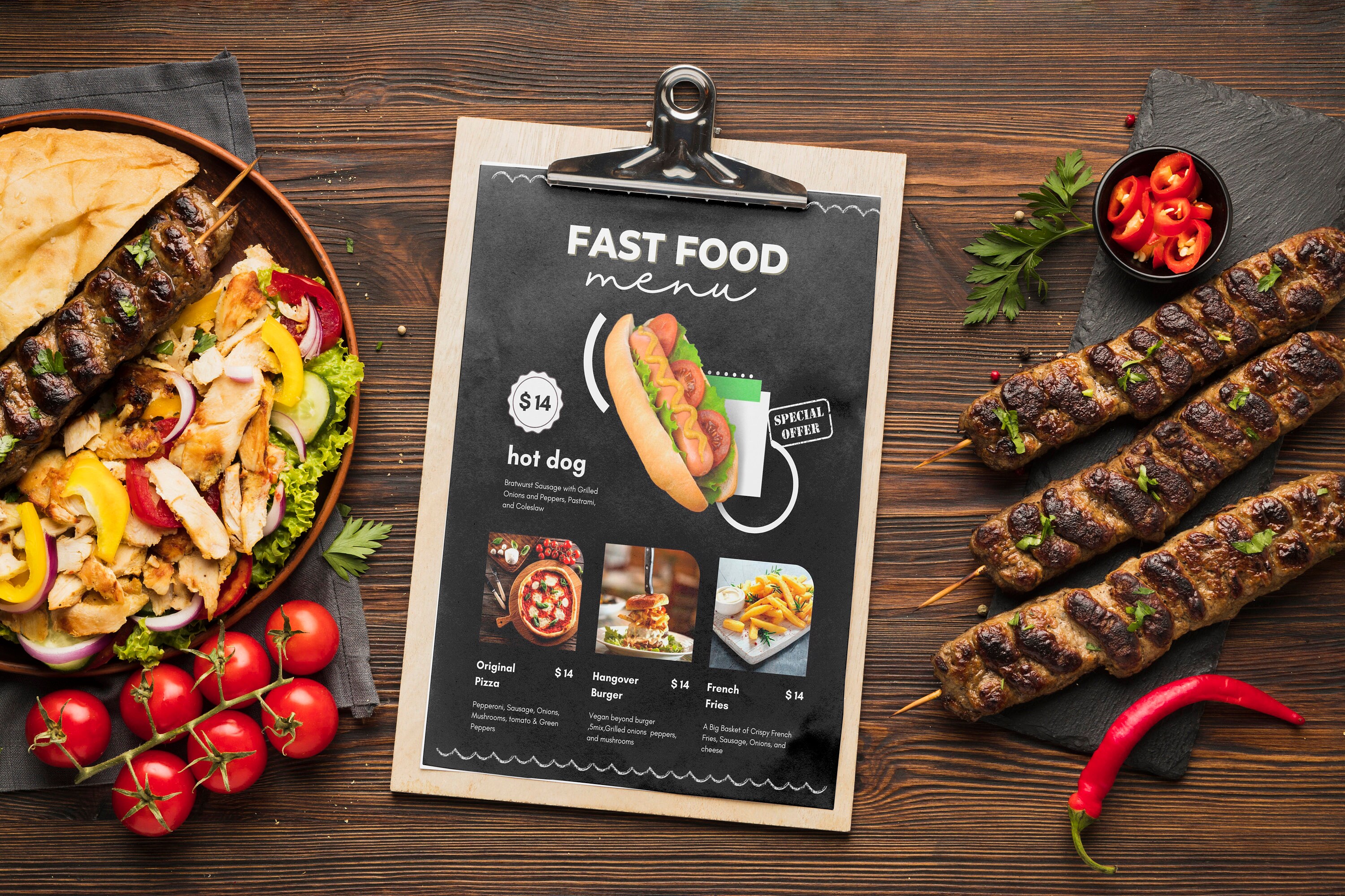 Custom Food Menu Flyer Template |restaurant Menu Template | Canva Food ...