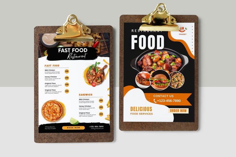 Restaurant Menu Template, Food Menu Template, Canva Editable Menu ...