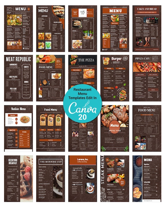 Simple Restaurant Menu Template Food Menu Flyer Template | Etsy